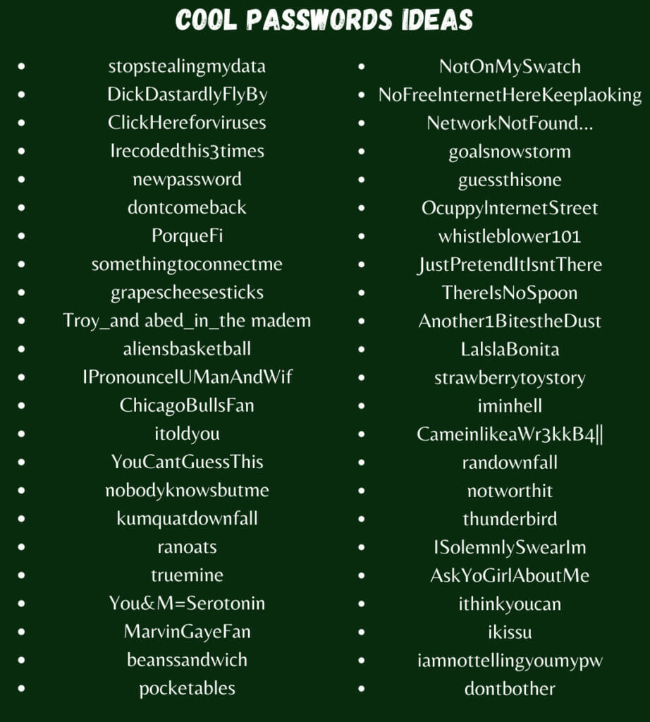 990+ Strong Passwords: Tips for Creating a Secure Password 990+ Strong Passwords: Tips for Creating a Secure Password